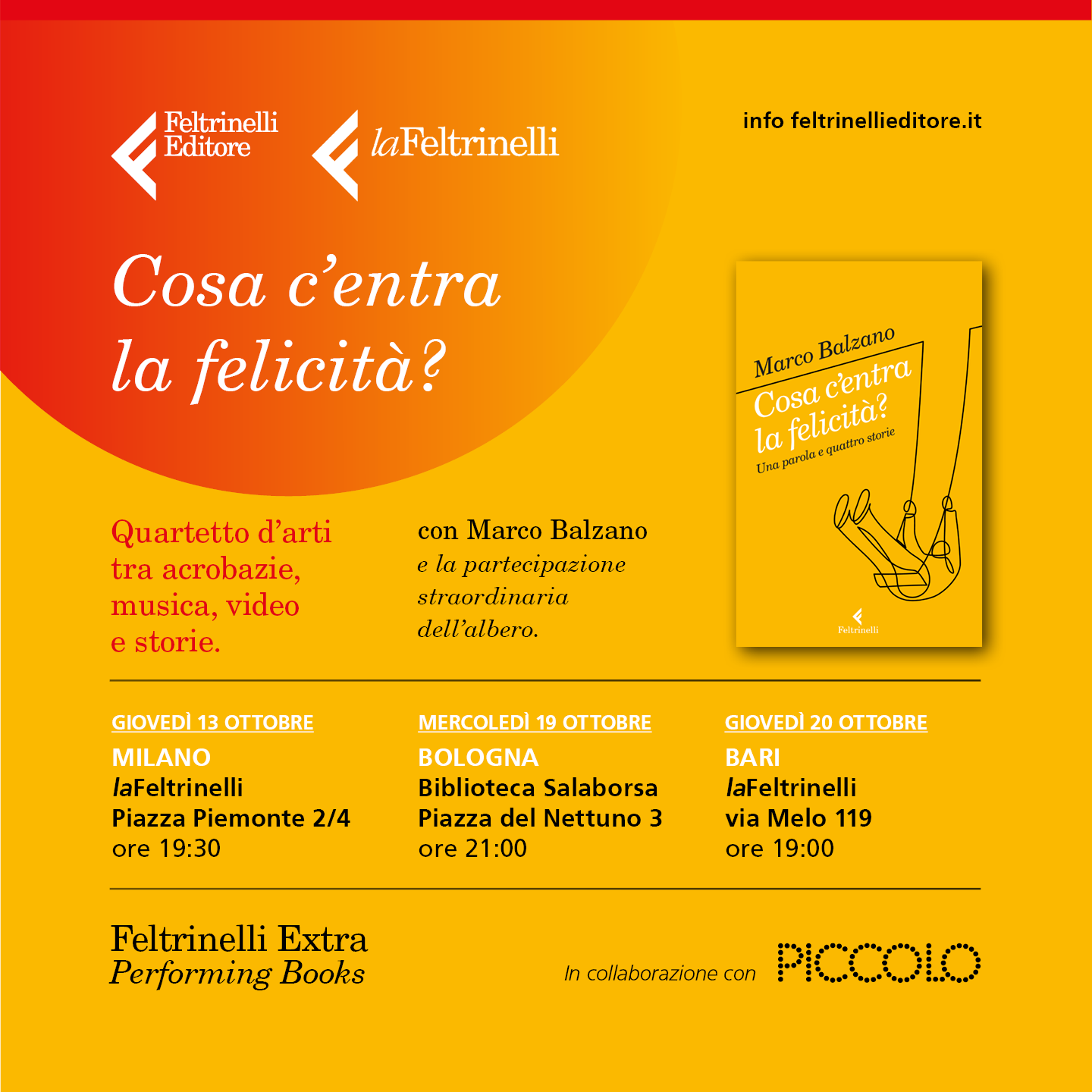 Cosa c’entra la felicità? con Marco Balzano, in collaborazione con il ...